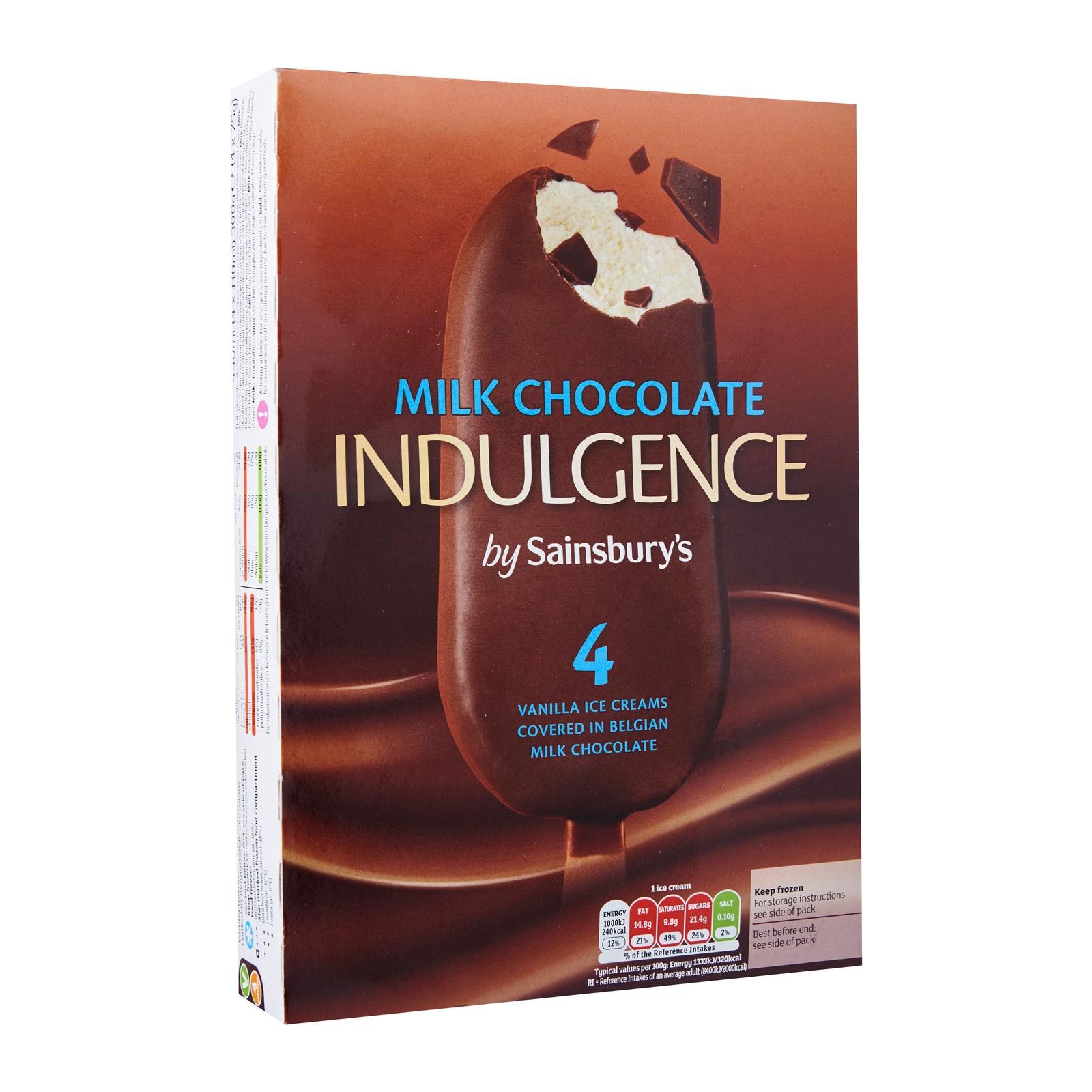 Sainsbury's Milk Chocolate Indulgence Ice Cream Sticks - Frozen ...