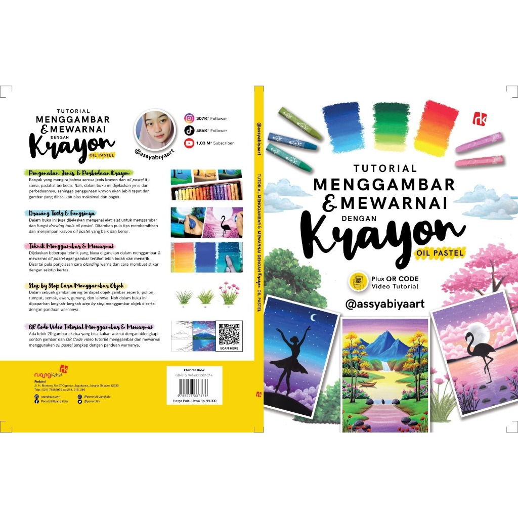 Buku Tutorial Menggambar & Mewarnai Dengan Krayon Oil Pastel | Lazada ...