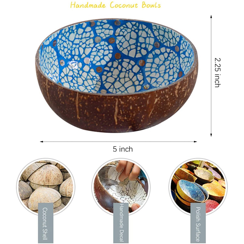 Coconut Bowls Natural Coconut Shell Storage Bowl Coconut Serving Bowls ...