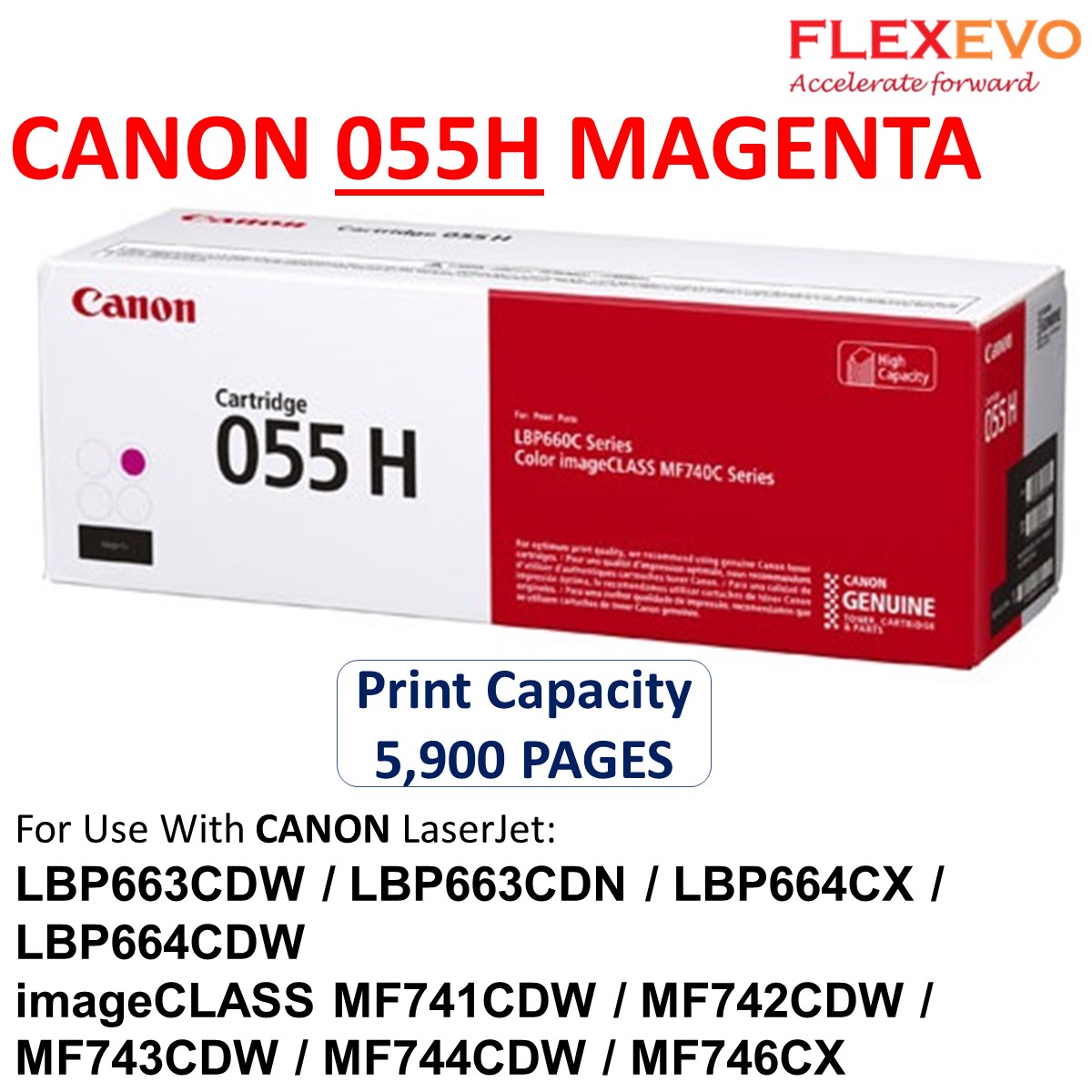 Canon 055H Original High Capacity Toner for imageCLASS MF741cdw ...