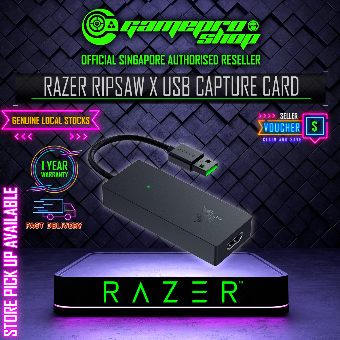 Razer Ripsaw X USB Capture Card with Camera Connection for Full 4K ...