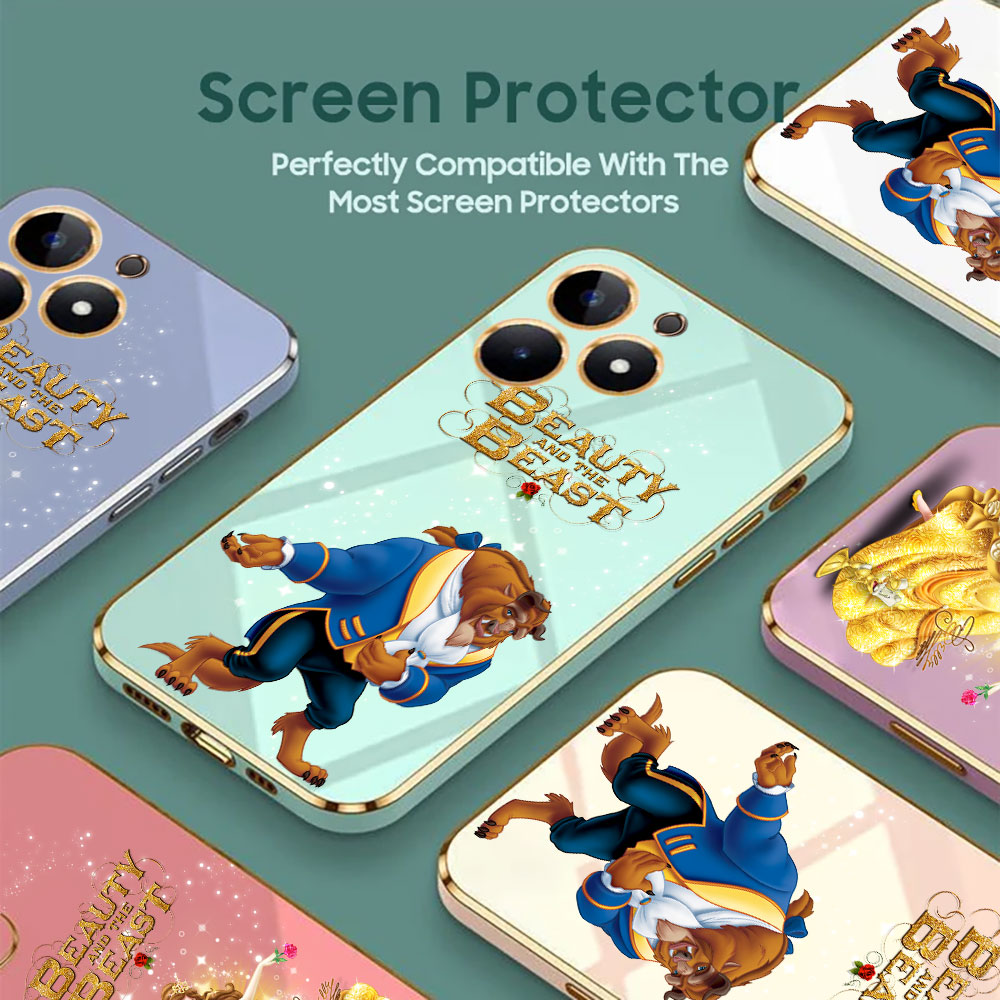 Uonevic High Quality Beauty And The Beast Plating Phone Case For ...