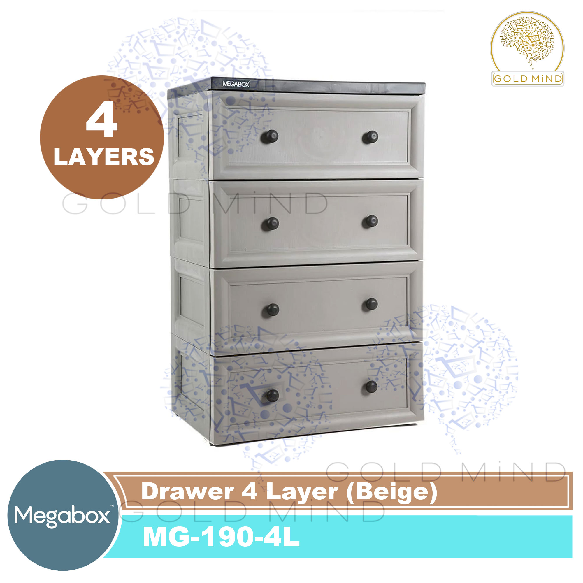 Megabox MG 190 Elegant Drawer 4 Layers / 5 Layers | Lazada PH