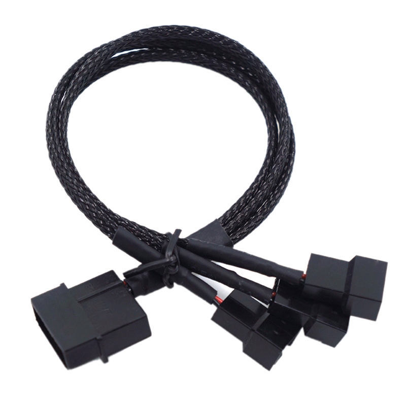 Copper Molex To 3 Way 3Pin/4Pin Computer Power Fan Splitter Adapter ...