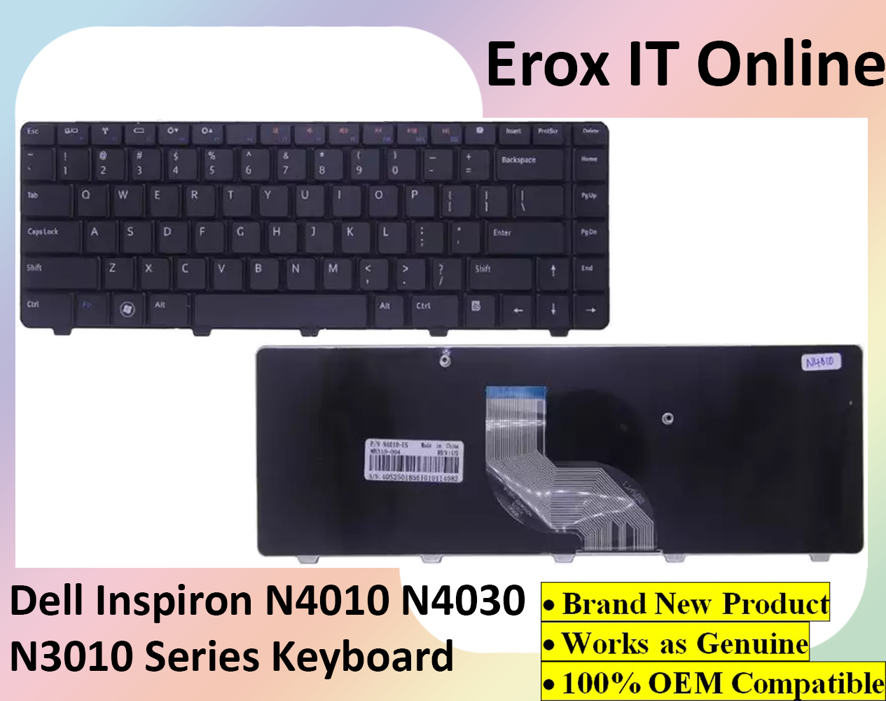 Dell Inspiron 14 14V 14R N4010 N4030 M5030 90.4EK07.S01 Laptop Keyboard | Lazada
