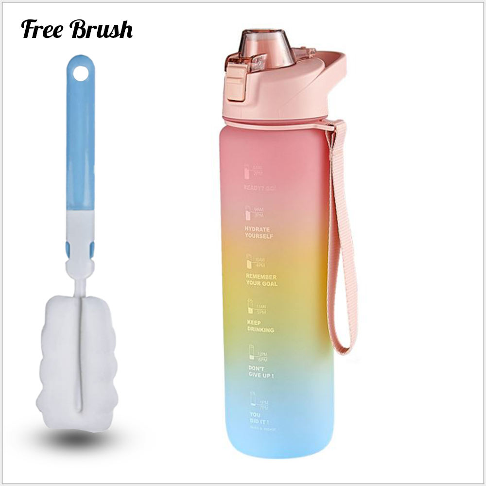 Sip Moment 1 Liters (34oz) Motivational Water Bottle with Time Marking ...