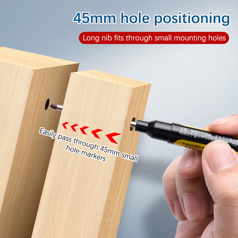 Tools 45mm Deep Hole Long Nib Head Markers Deep Drill Hole Long Nib ...