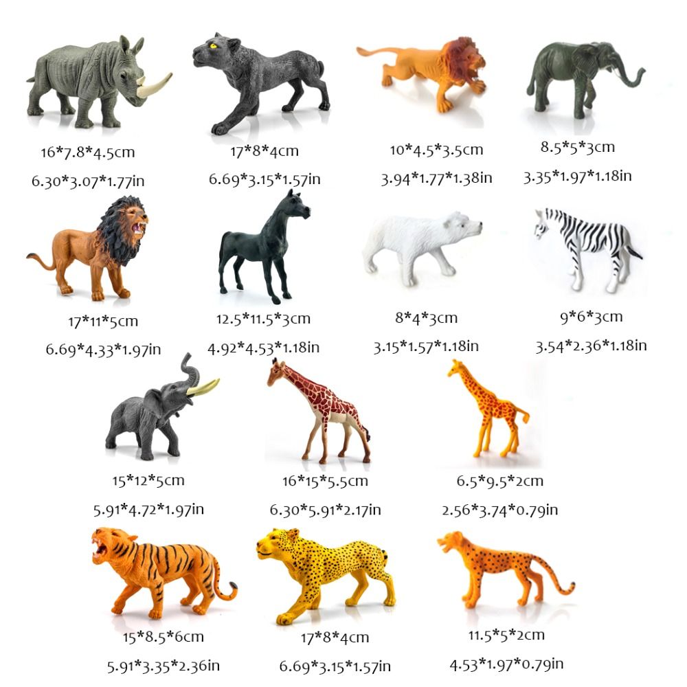 Creative Artificial Jungle Wild Animal Model Panther Horse Realistic ...