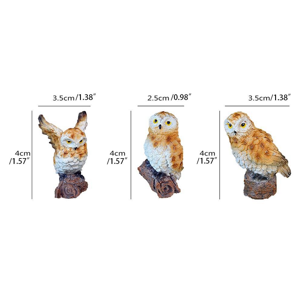 Safety Owl Owl Figurine Resin Weatherproof Resin Crafts Simulation Car ...