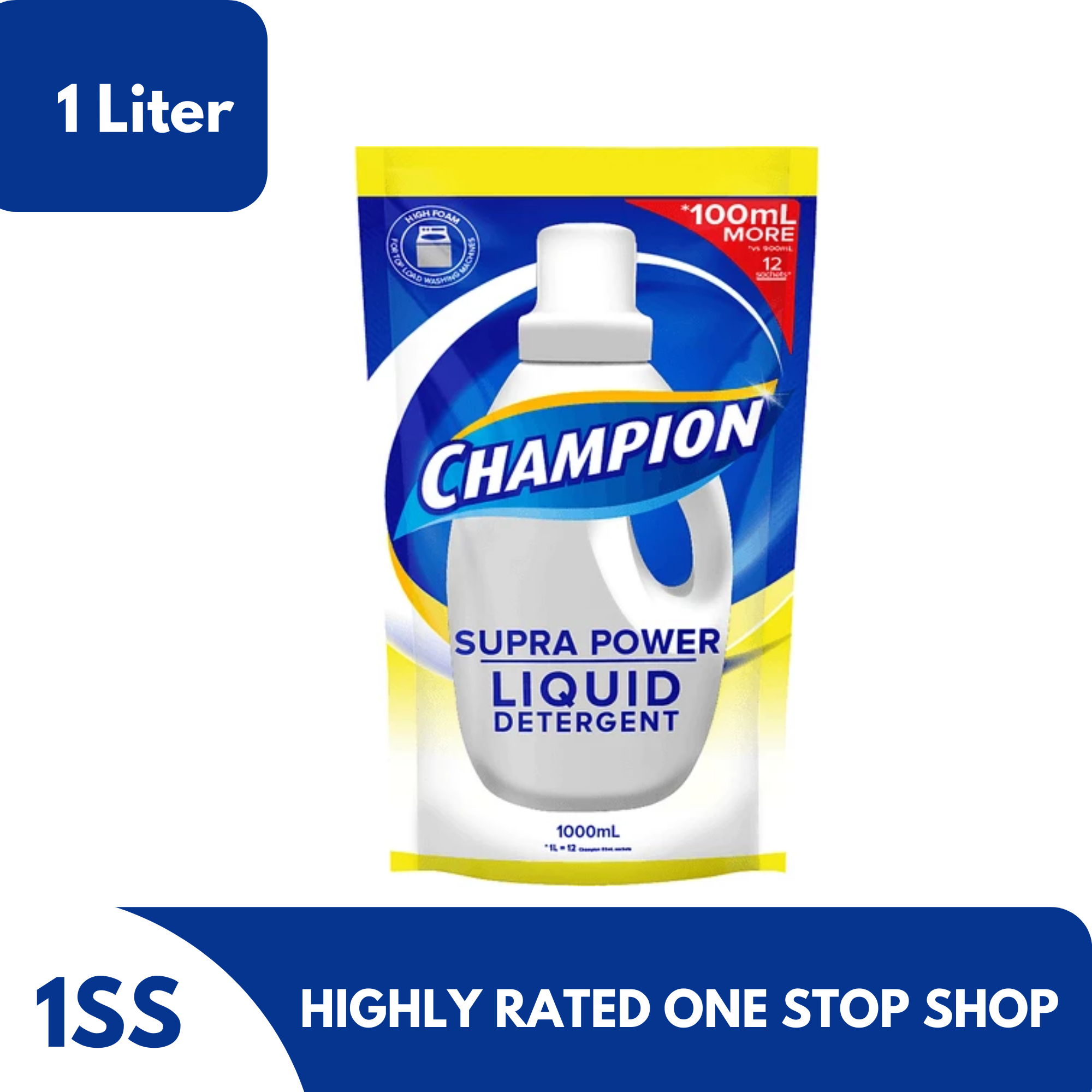 Champion Supra Power Liquid Detergent High Foam, 1 Liter | Lazada PH