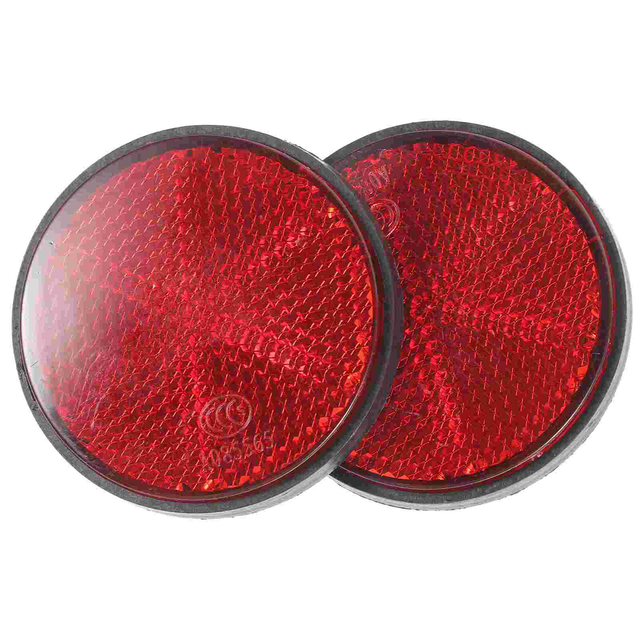 NEW 2 Pcs Plastic Reflective Reflector Fits For Car Motorcycle Motor Bikes Bicycles Atv Dirt ...