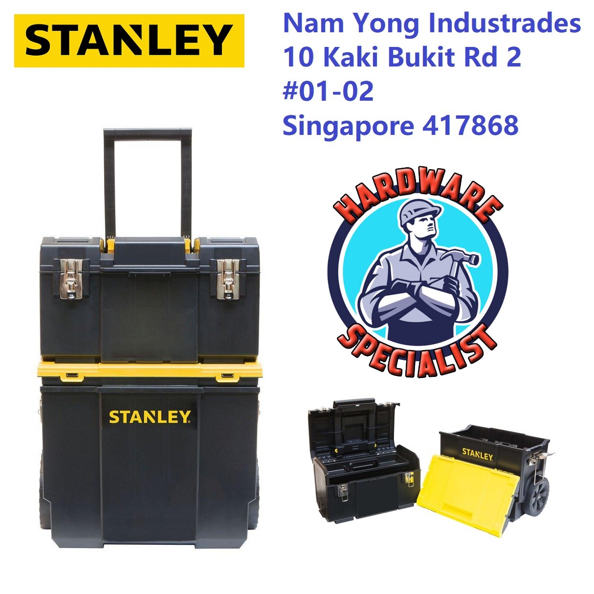 Stanley 3 In 1 Mobile Work Centre / Storage Box / Tool Box | Lazada ...