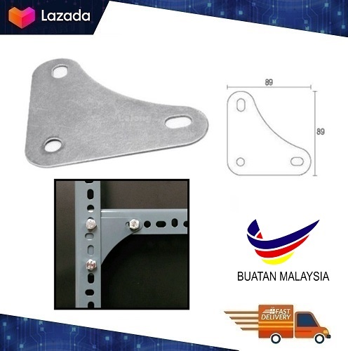 Besi Angle Rak Lubang Bracket Siku / Corner Plate for Slotted Angle Bar ...