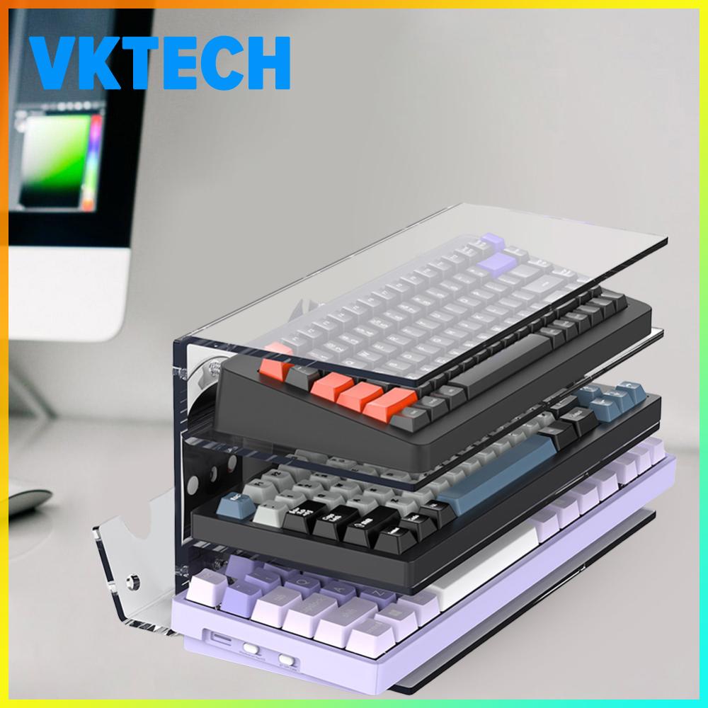[Vktech] Acrylic Keyboard Display Stand 3-Tier Gaming Keyboard Plate ...
