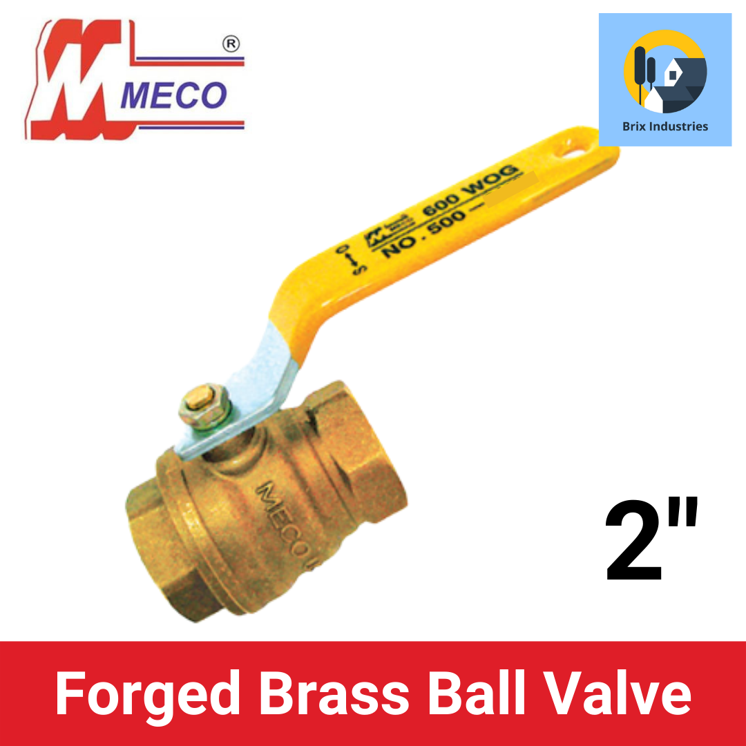 Meco Forged Brass Ball Valve 1-1/4", 1-1/2", 2" Model #500 Brix ...