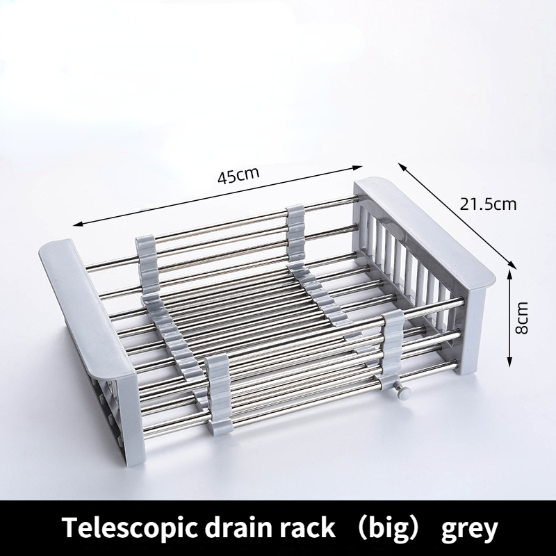【COD】Retractable Sink Water Filter Rack Drain Basket Stainless Steel ...