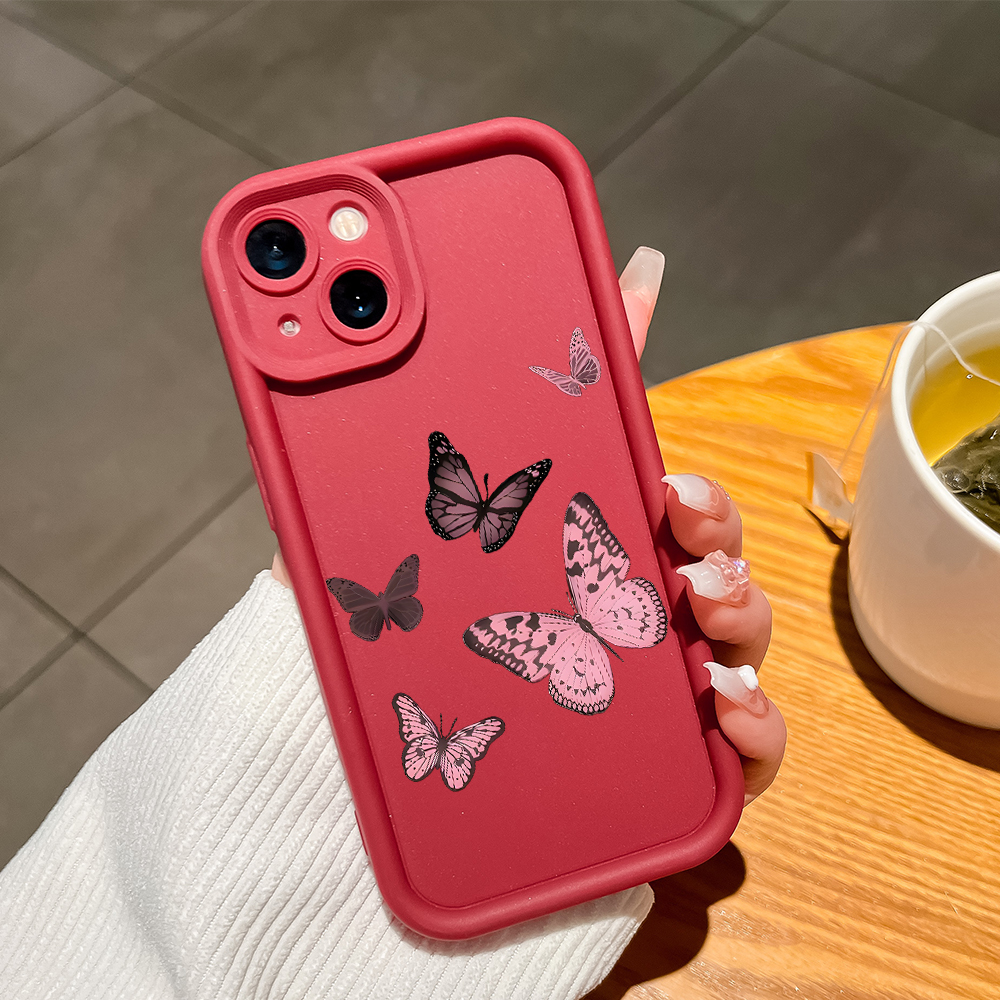 ZCSIBORUI for Samsung A24 4G Back Cover Cute Five Pink Butterfly ...