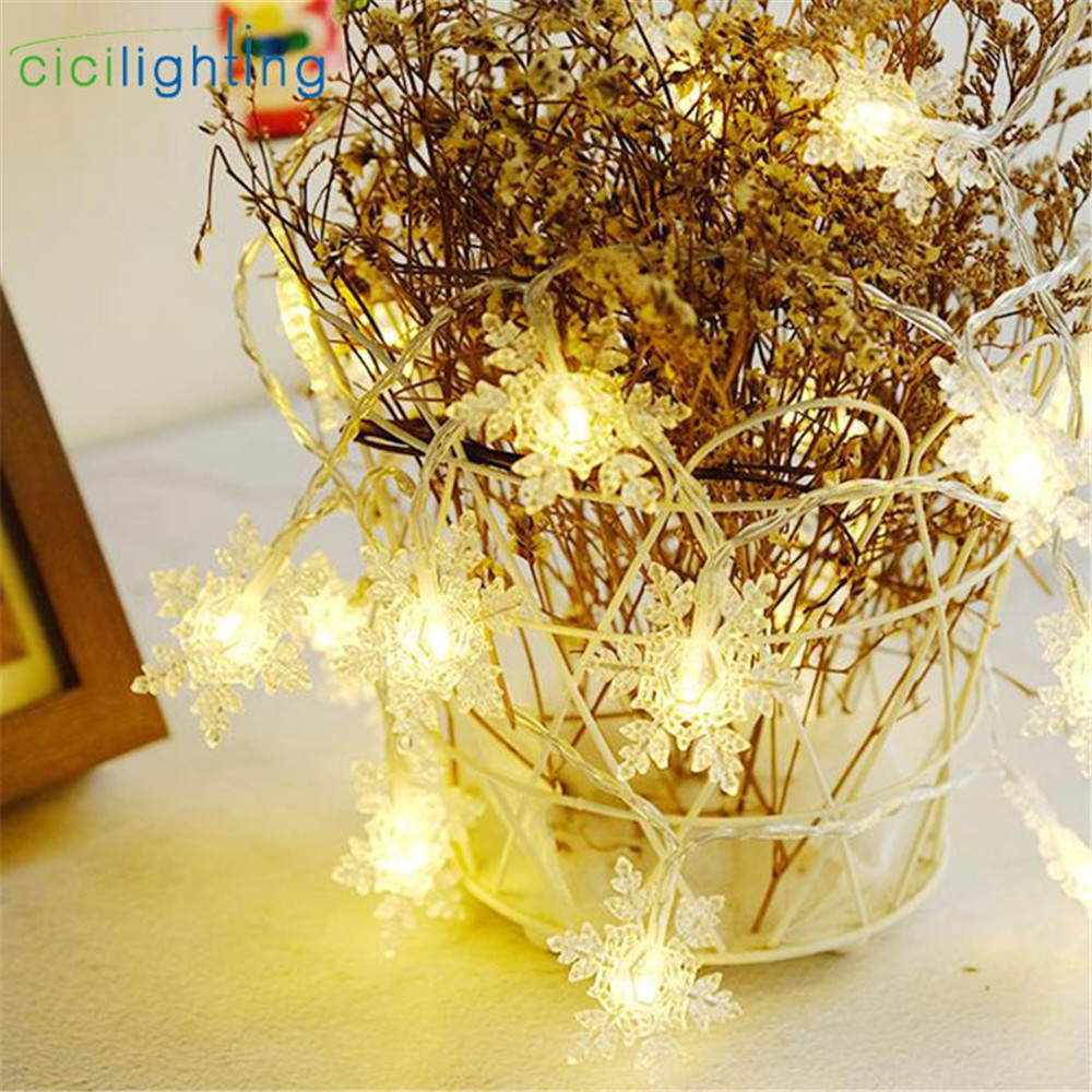 Street Garland Snowflake Fairy Garland Led String For Tree Home Indoor ...