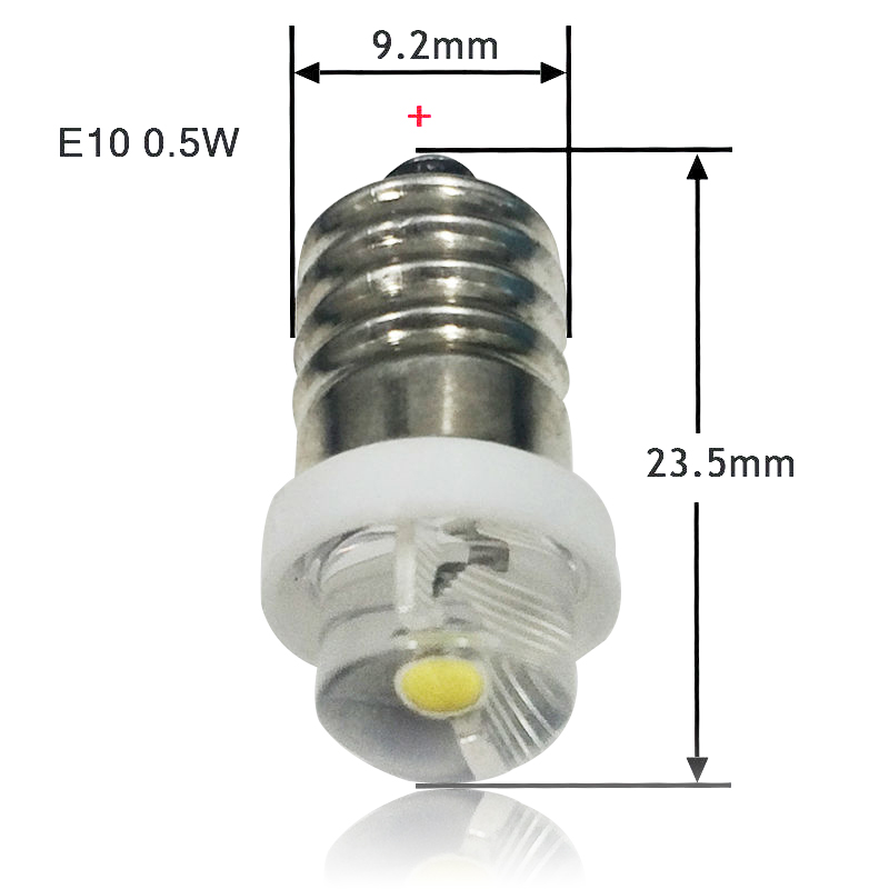 【TopazTrove】2PCS/LOT P13.5S PR2 E10 0.5W LED For Focus Flashlight ...