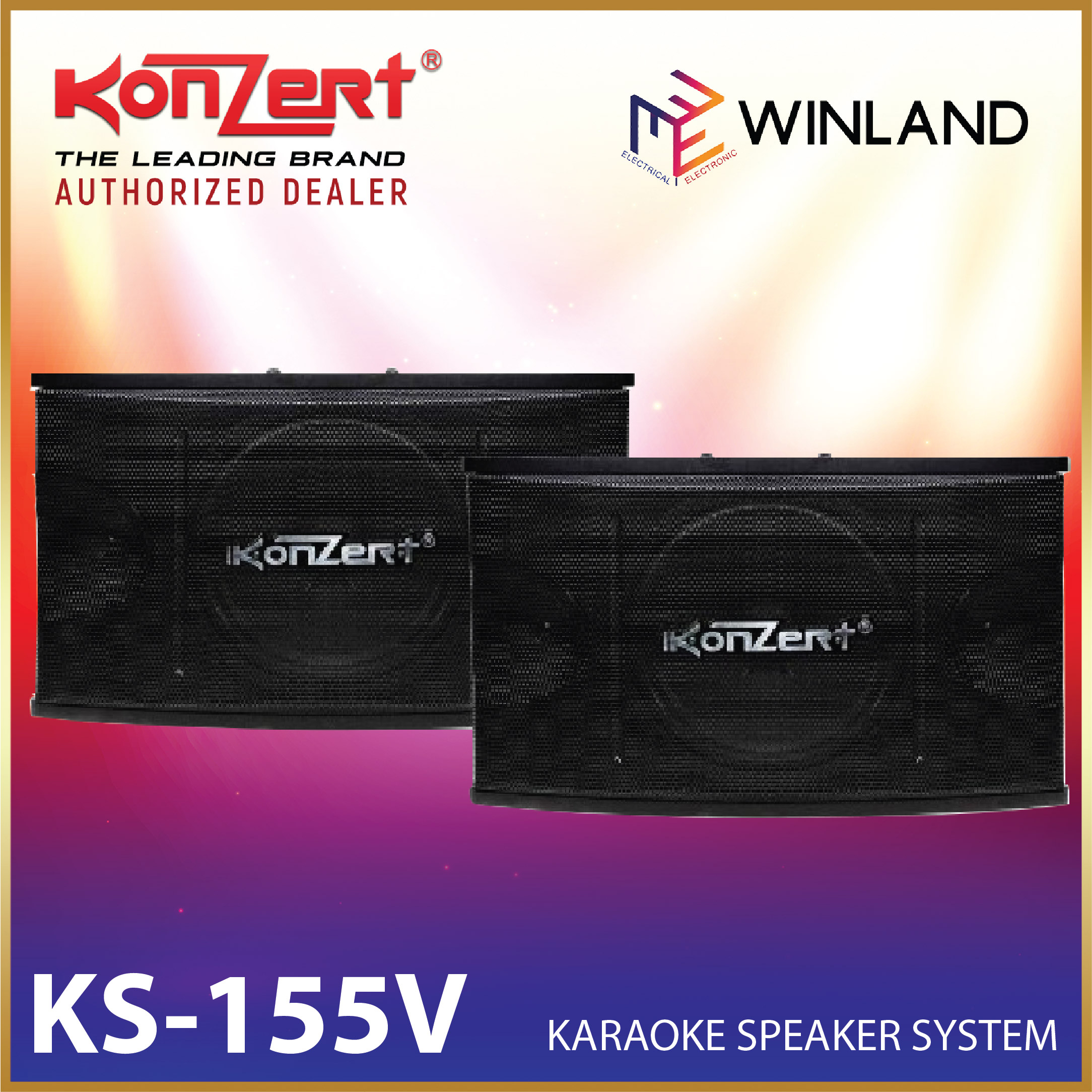 Konzert by Winland 6" Karaoke Speaker System KS-155V KS155V 200W ...