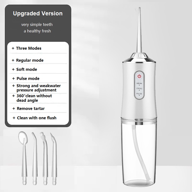 Water Flosser for Teeth Cordless Pulse Oral Irrigator Rechargeable 4 ...