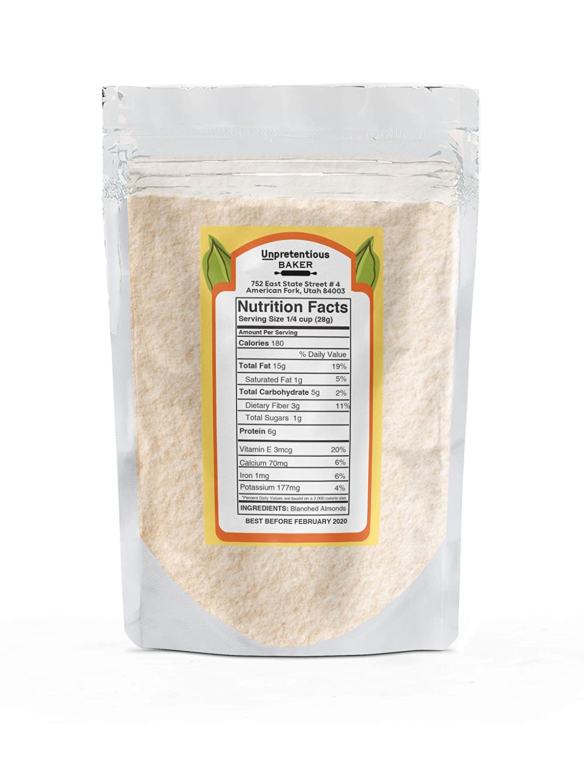 Almond Flour (1kg) by Unpretentious Baker, Blanched California Almonds ...