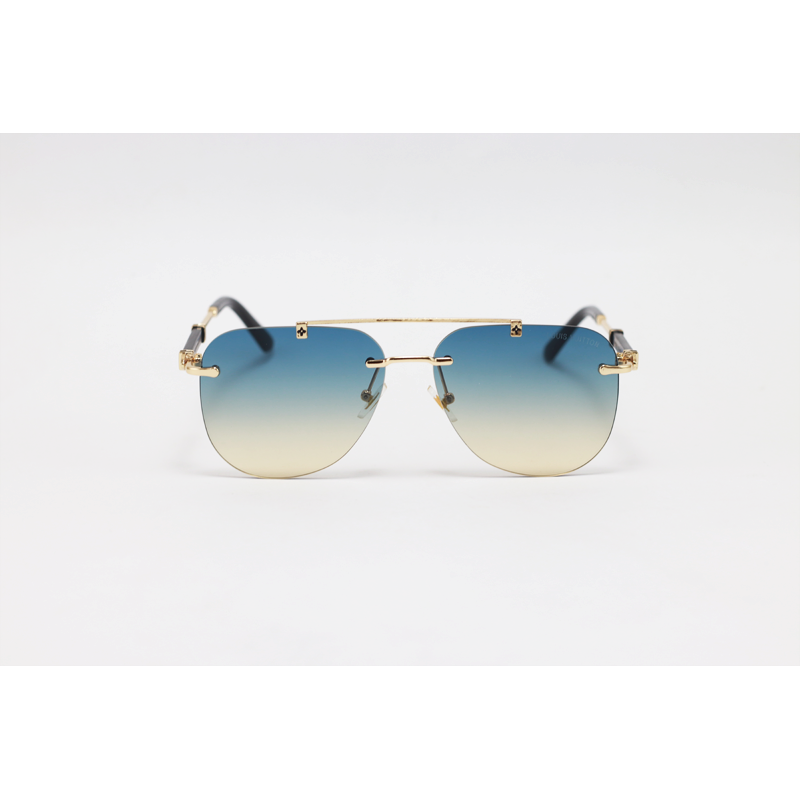 Louis Vuitton - 3151 - Golden Havana - Metal - Double Bridge - Aviator ...