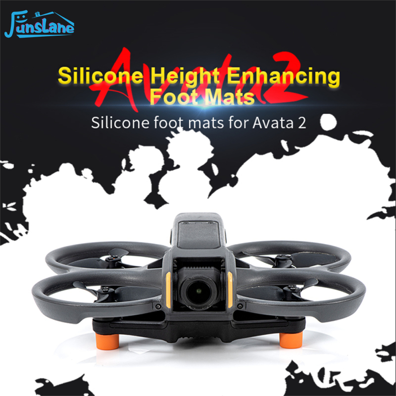 FunsLane Silicone Drone Pads Compatible For DJI Avata 2 Height Extender Stand Foot Protector ...