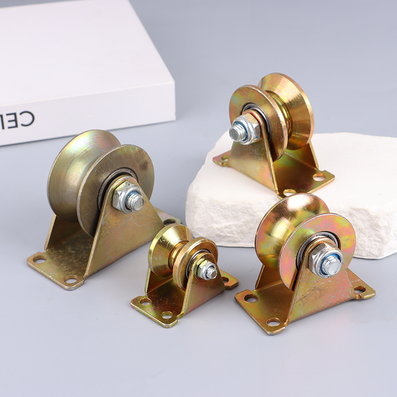 V/U Groove Wheel 1.2/2/2.5" Wheel Sliding Gate Casters Heavy Duty Rigid ...