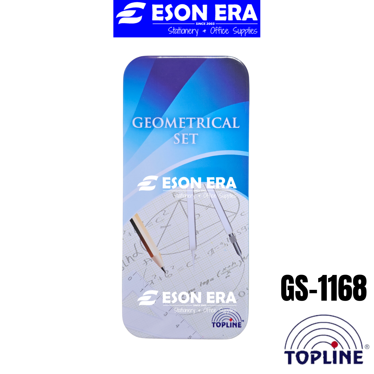 Topline Mathematical Instruments GS-1168 Geometry Set Jangka Lukis ...