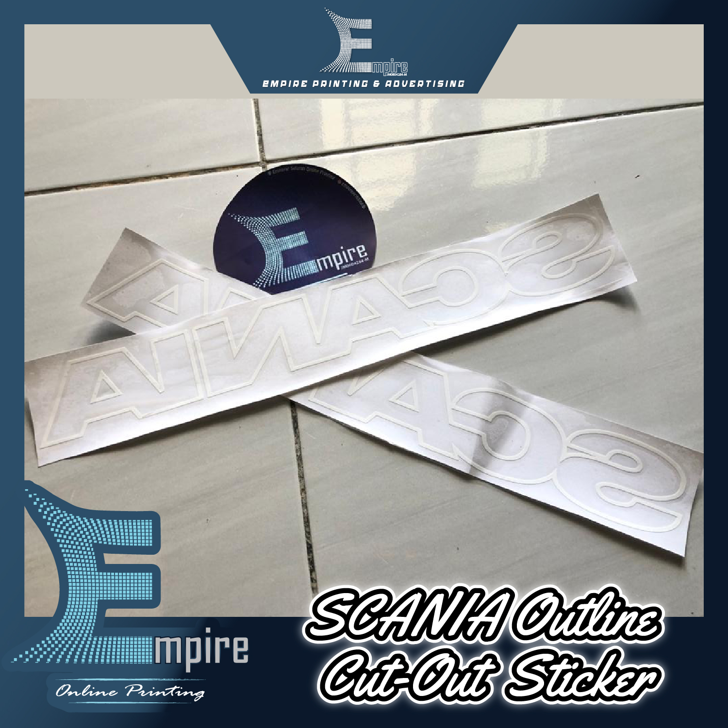 🔥 READY STOCK🔥 Scania Outline Font | Cut-Out Sticker + FREE GIFT | Lazada