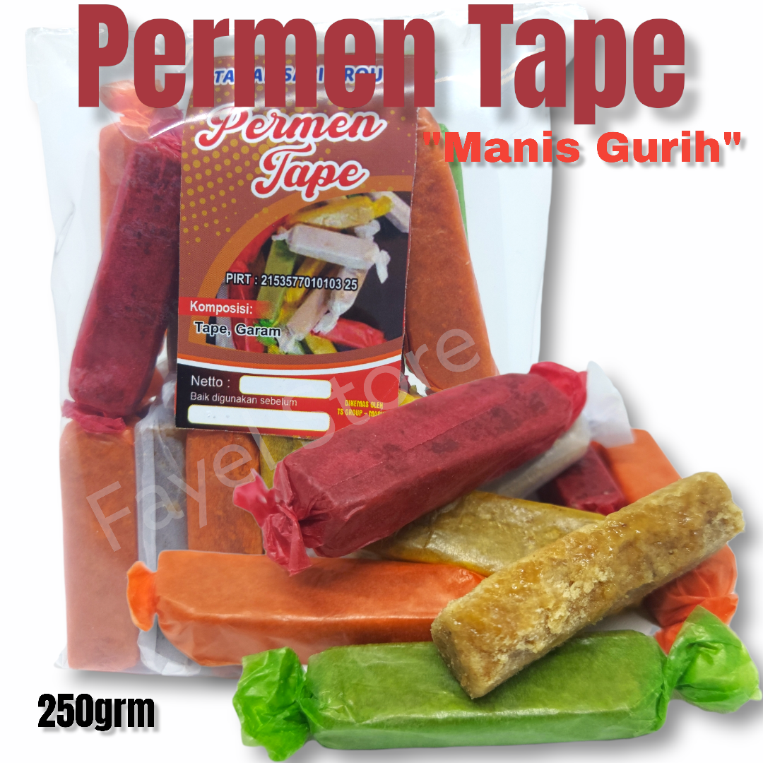 Permen Tape Manis Gurih Lezat Permen Tradisional makanan ringan 250gram ...
