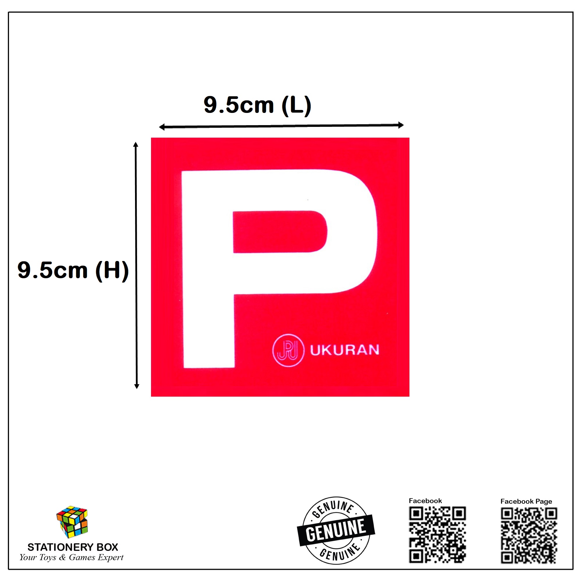 JPJ P License Sticker for Cars and Motors (2Pcs/Pkt) | Lazada
