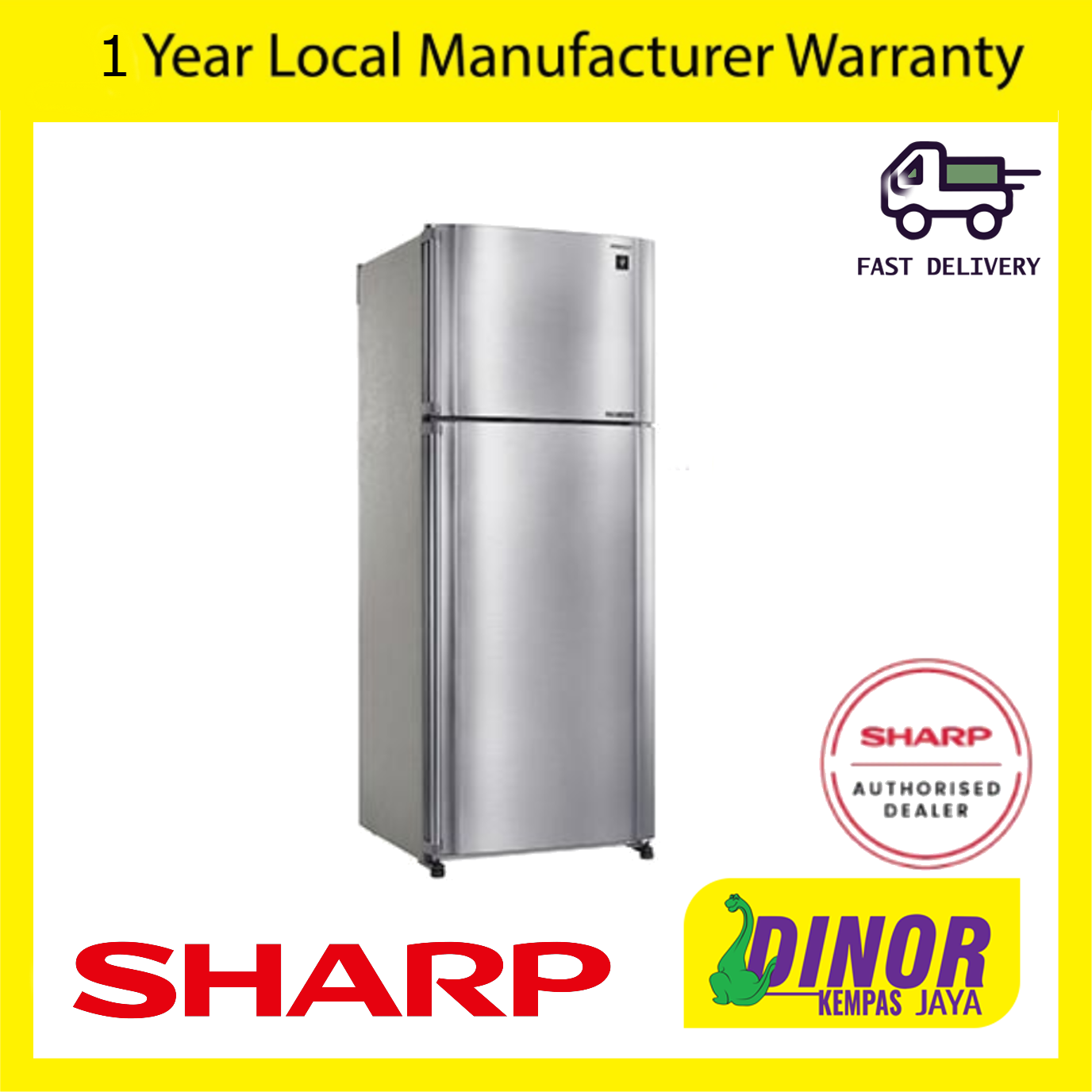[OWN LORRY DELIVERY with Free unbox and Disposal] Sharp 500L 2 Door ...