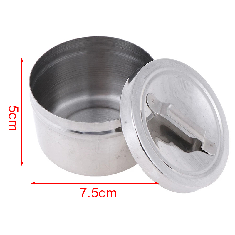 1 Piece Medical Alcohol Round Box 304 Stainless Steel Cotton Can Barrel ...