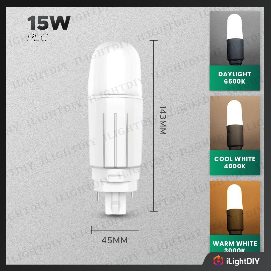 MEGAMAN 10W/15W E27/PLC(G24D-2PIN) LED STICK BULB | Lazada