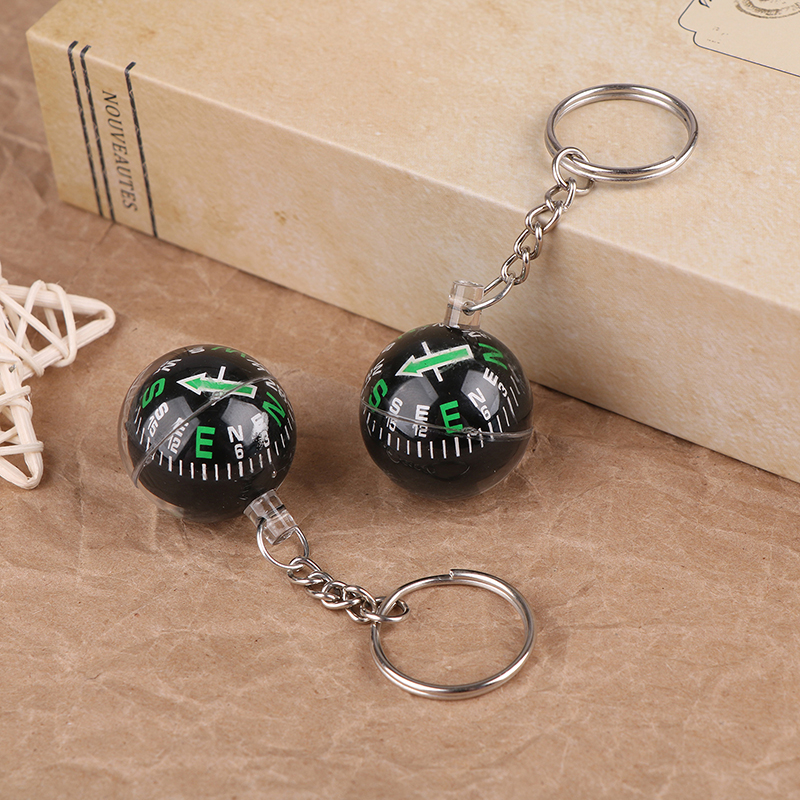 Portable Lightweight Emergency Compass Outdoor Survival Keychain Ball ...