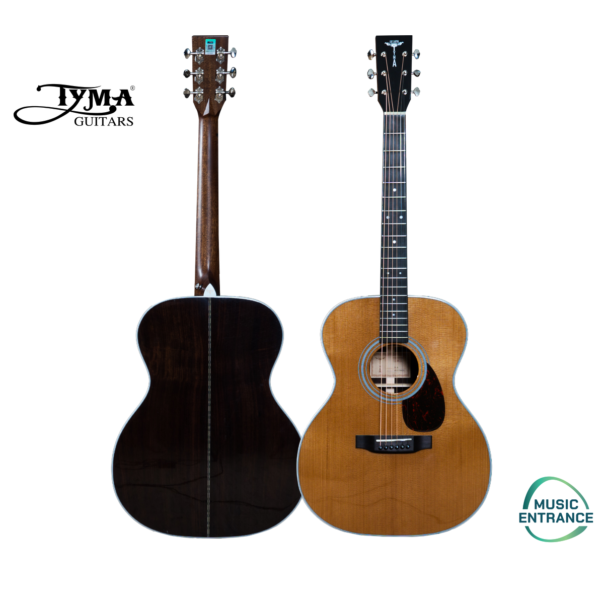 Tyma TF-28 กีต้าร์โปร่ง Tyma รุ่นTF28 ทรงOM แถมฟรีกระเป๋าฮาร์ดเคสบุ ...