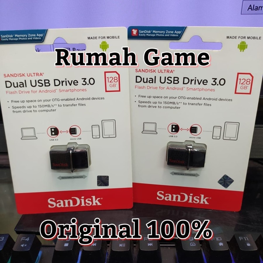 Flashdisk Otg 128gb Sandisk Ultra Original Usb otg Micro 128Gb | Lazada ...