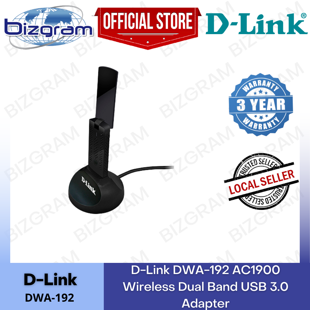 D-Link DWA-192 AC1900 Wireless Dual Band USB 3.0 Adapter | Lazada Singapore