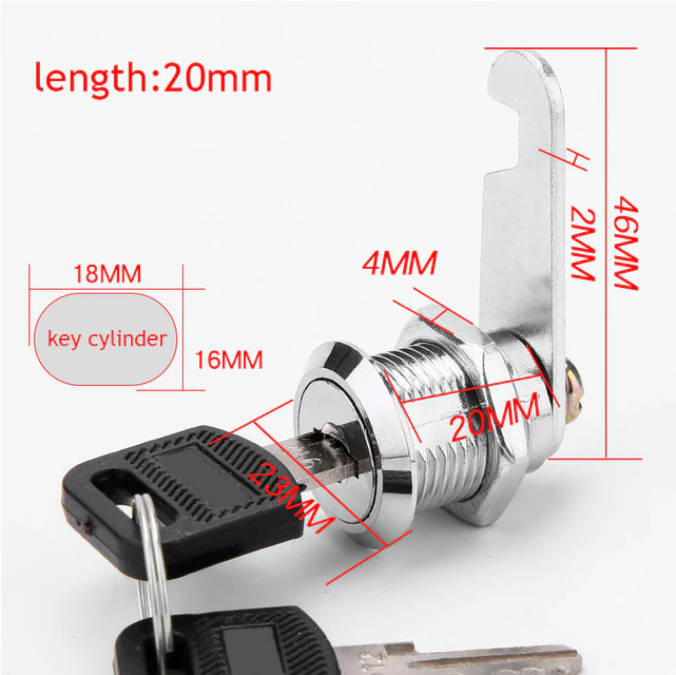 Drawer Cupboard Locker 16/20/25/30mm Security Lock Filing Cabinet Post ...