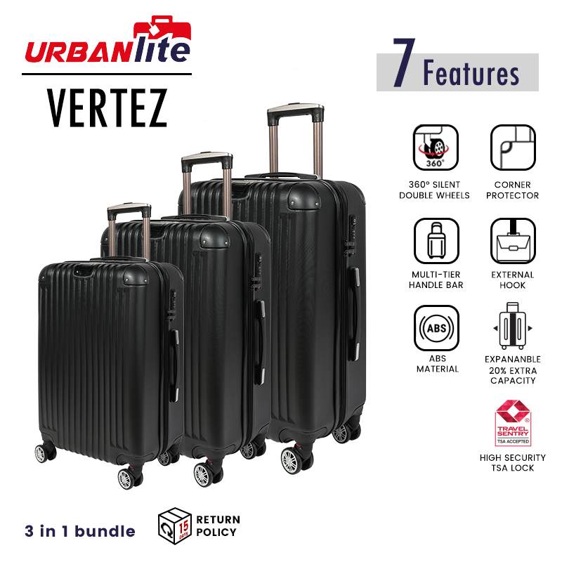 URBANlite VERTEZ 3 IN 1 360° 8-Wheel Spinner | TSA Lock I Expandable ...