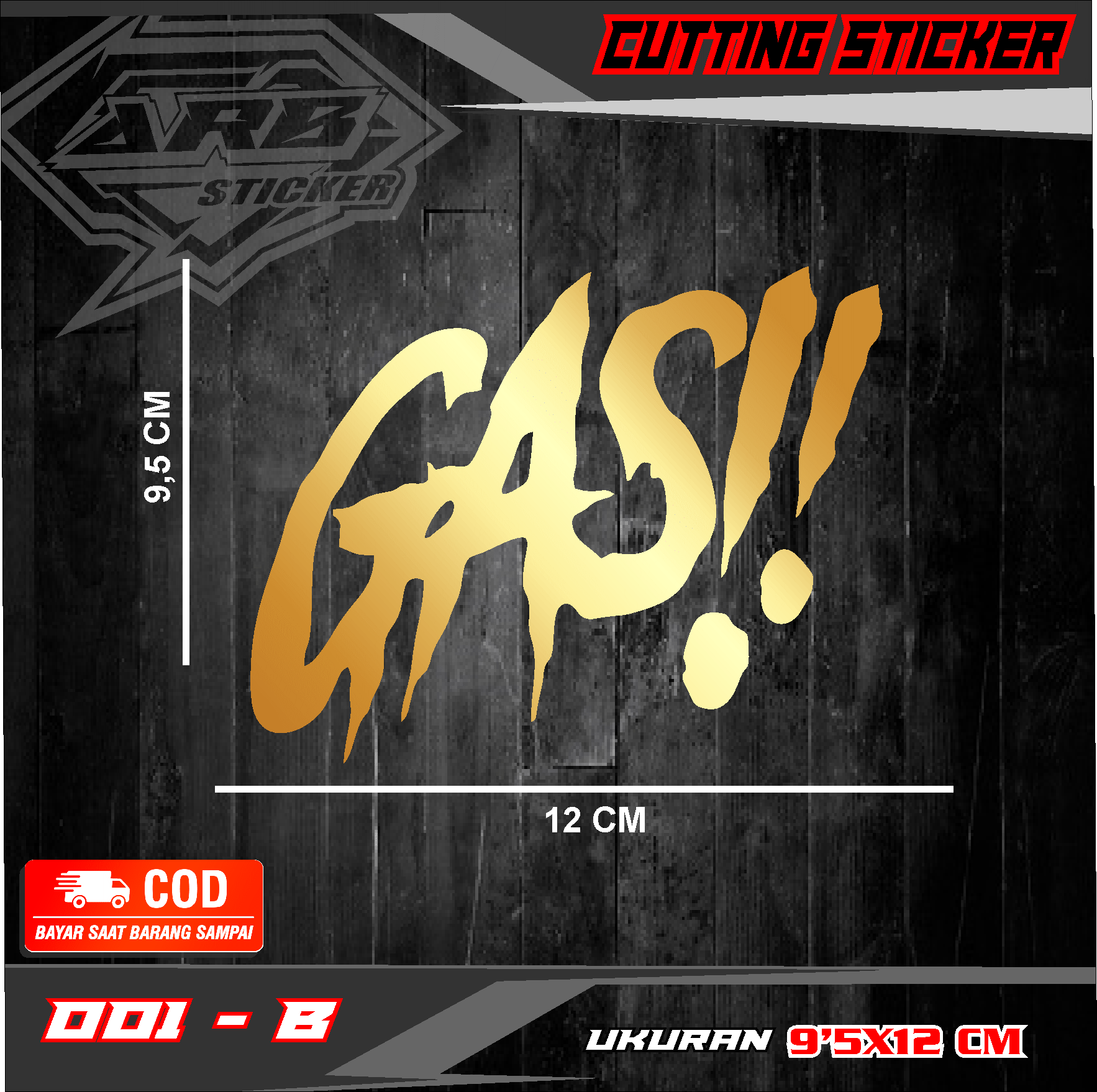 Cutting Sticker GASS - Stiker Lis Variasi Motor Signature Hologram Chrome Gold Dan Solid STICKER ...