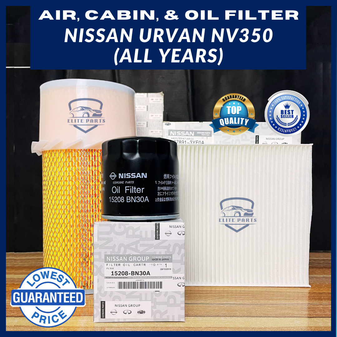 FILTER SETS Cabin, Air, & Oil Filters for NISSAN URVAN NV350 (ALL YEARS ...