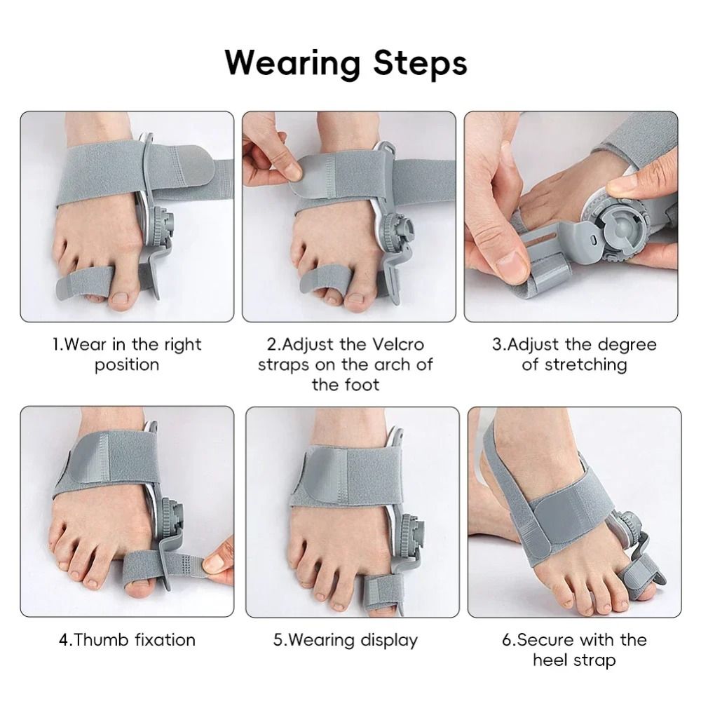 Toe Separators Adjustable Bunion Corrector Rotatable Bunion Splint Big ...