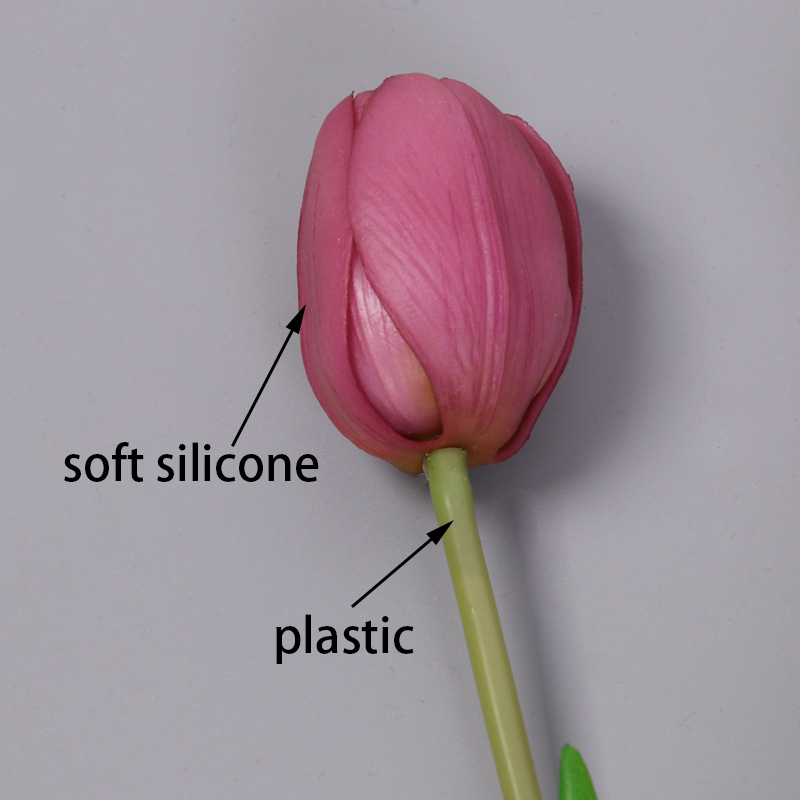 【Folio & Light】5pcs/bouquet New Silicone Tulip Artificial Flower 40cm Real Touch Fake Plant B ...