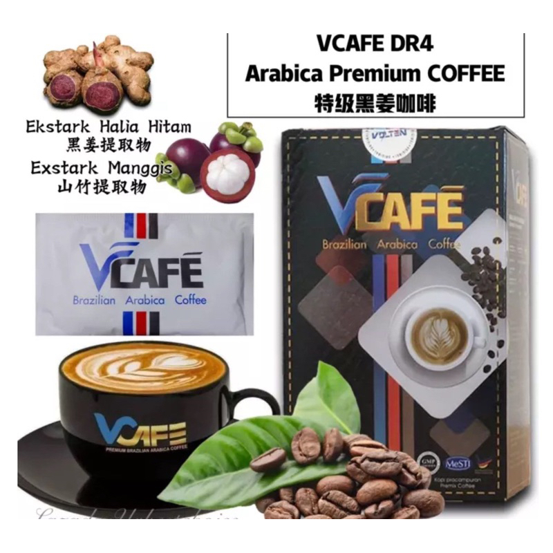 HALAL Volten Vcafe Brazilian Arabica Coffee Kopi Arabica Vcafe (20 ...