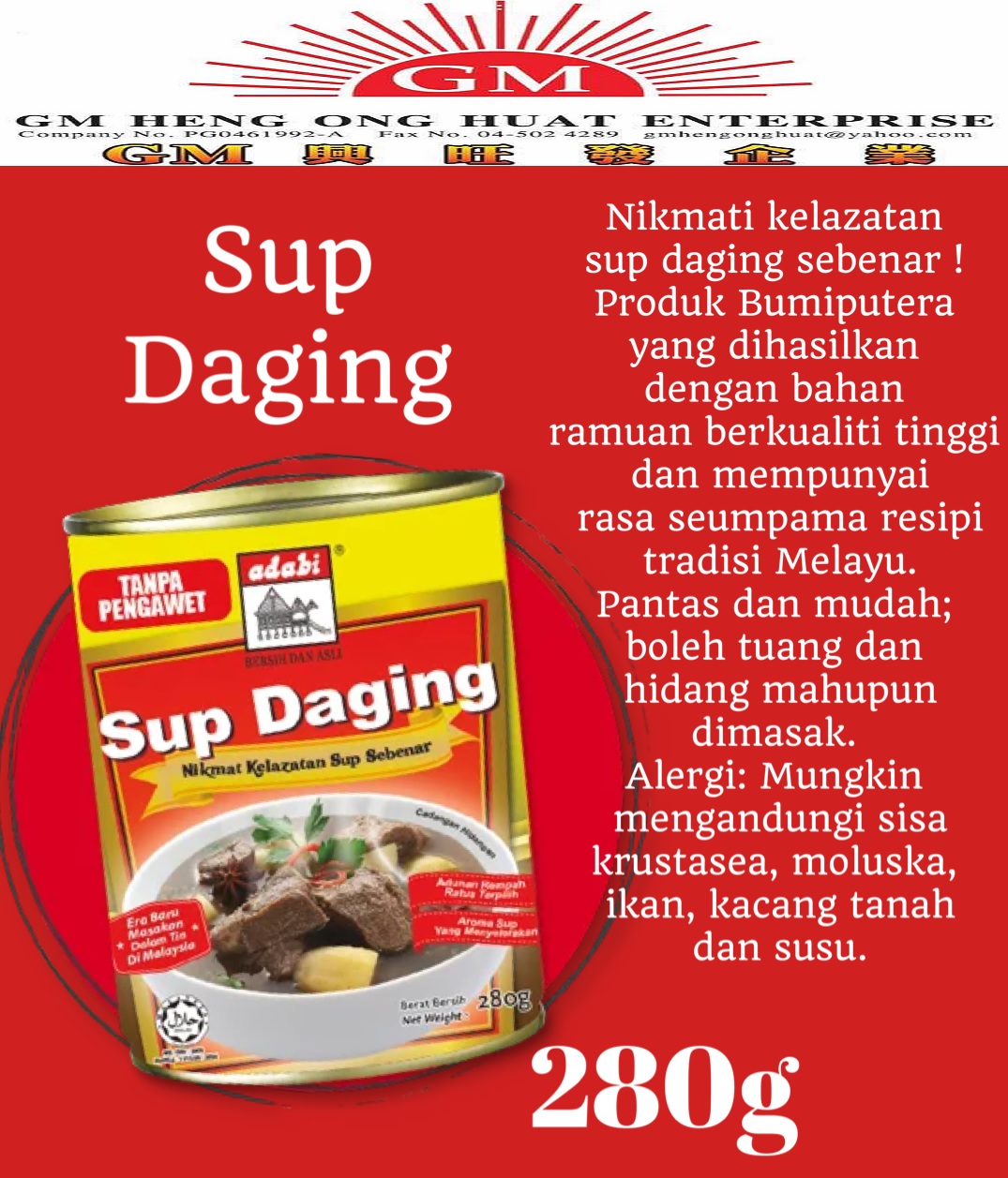 ADABI Sup Tin Sup Tulang / Sup Kambing / Sup Daging / Sup Ayam } 280g ...