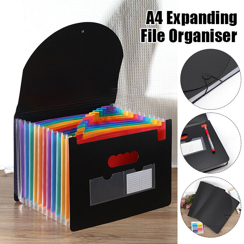 Expanding File Folder A4 Expanding File Organiser Large Capacity Office ...