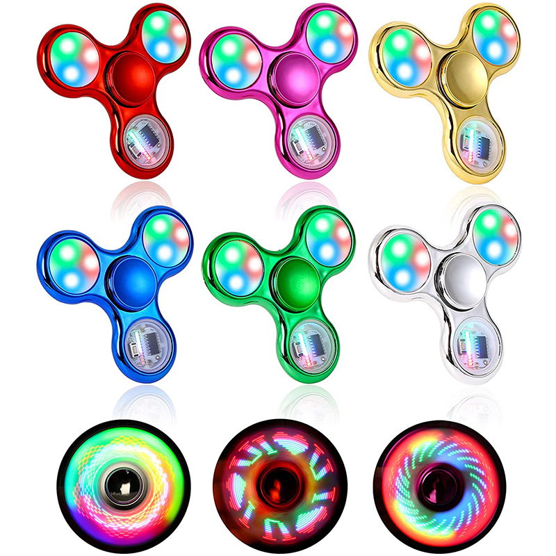 【SummitQuest】Luminous LED Fidget Spinner Hand Top Spinners in Light EDC ...